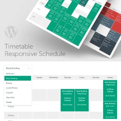 Timetable Responsive Schedule For WordPress - Tony Công